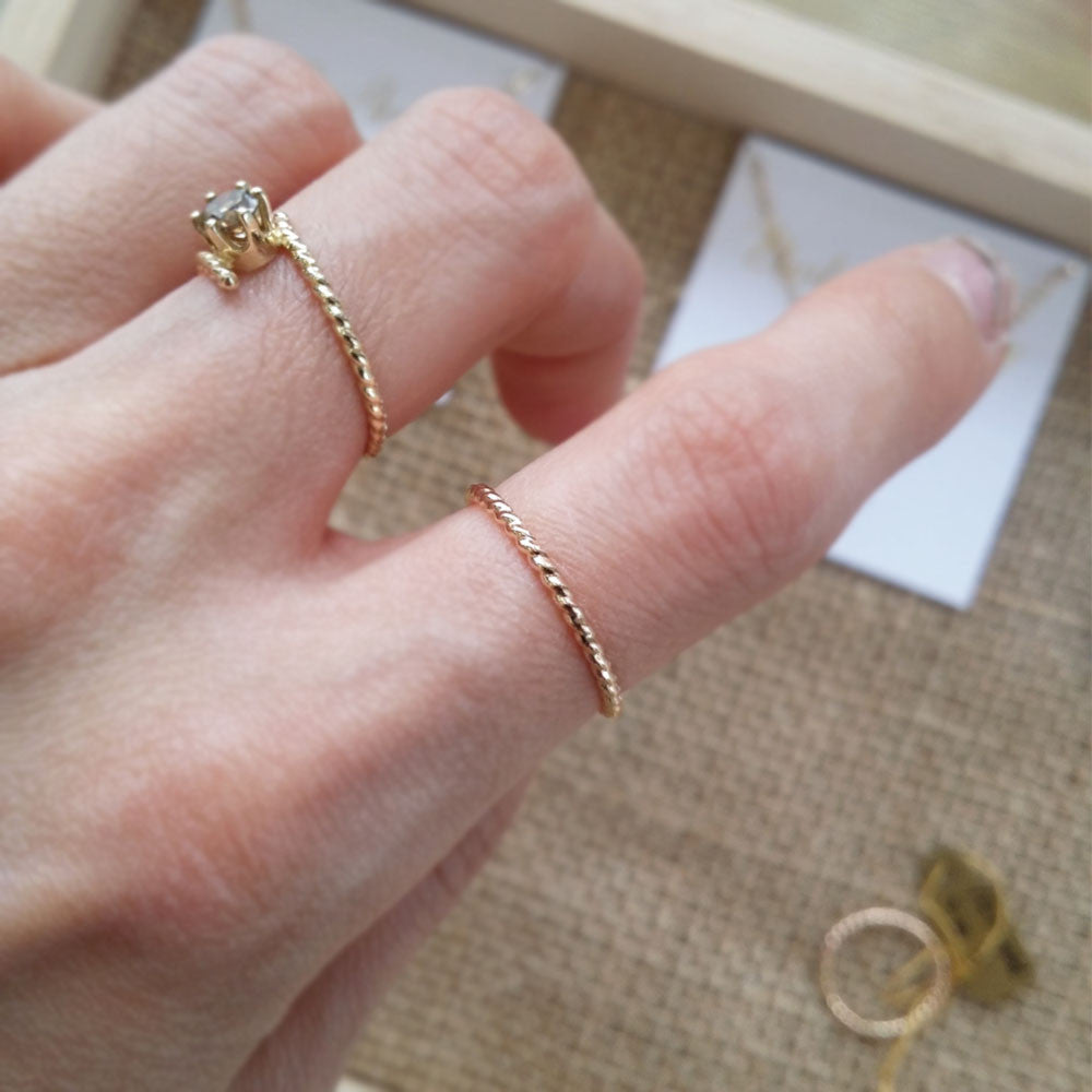 Simple Gold Silver Band Ring Dainty Stacking Rings – EtoileJewelry